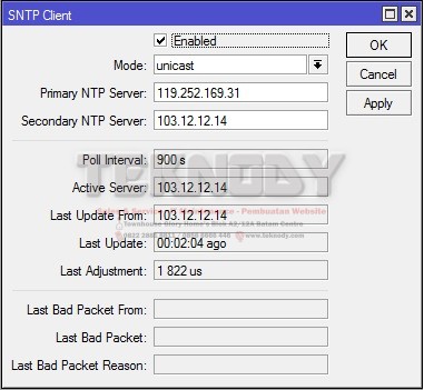 Automatic Update Time Mikrotik - Teknody